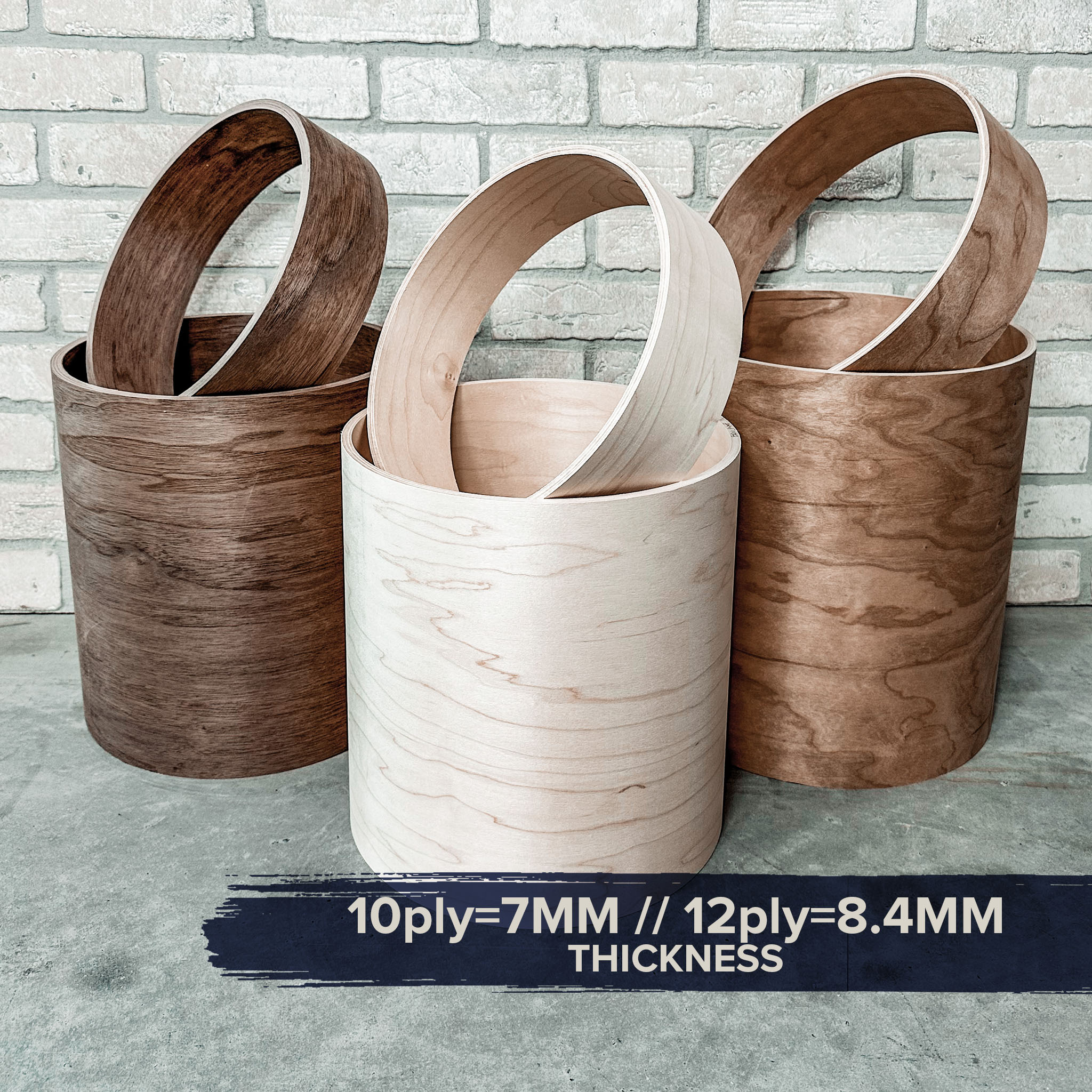 True Series Banjo Rims [Cherry Banjo Rims | 10-ply] – Nordic Shells Store