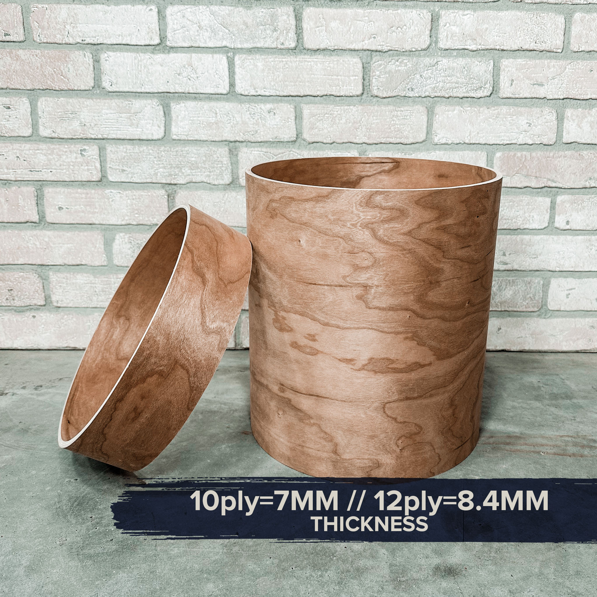 True Series Banjo Rims [Cherry Banjo Rims | 12-ply] – Nordic Shells Store